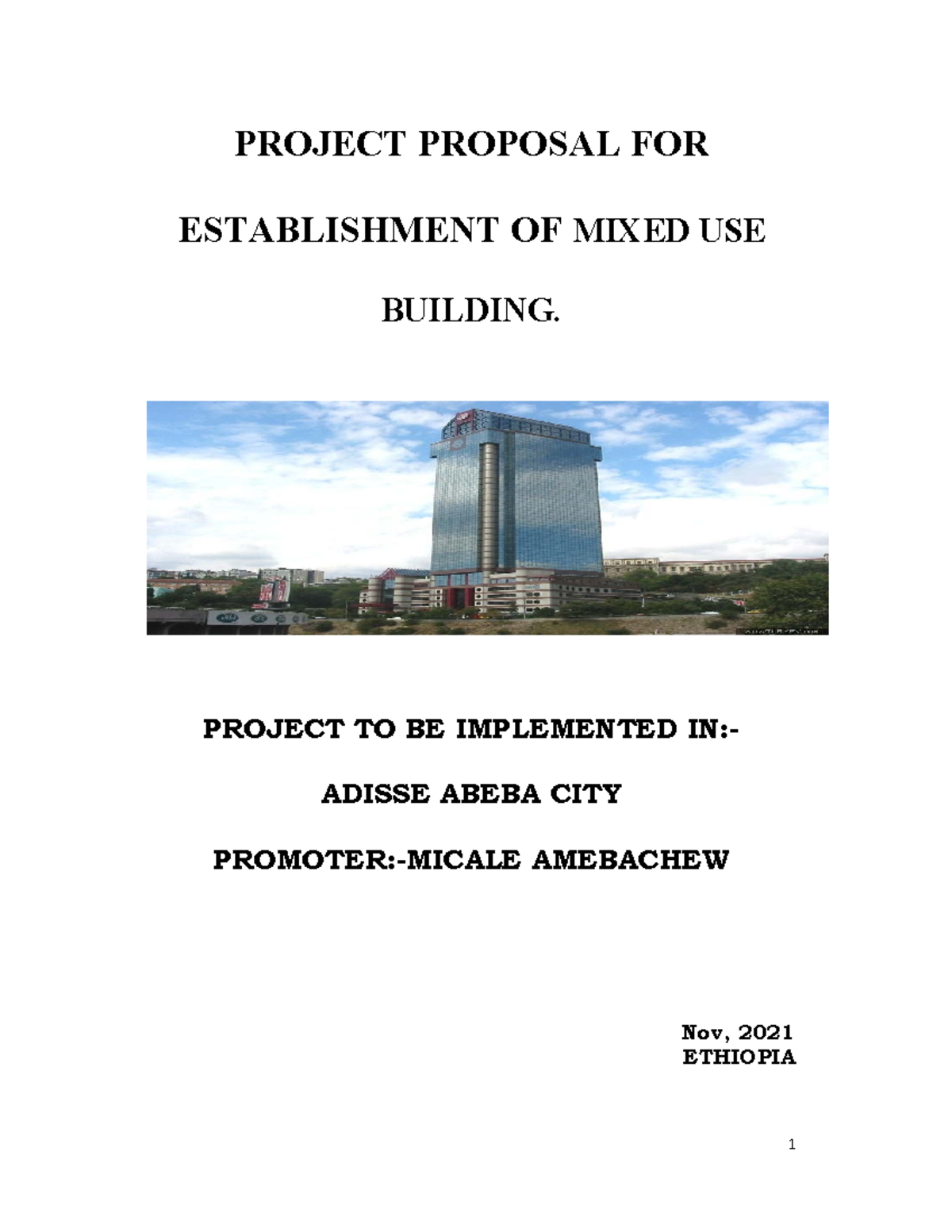 Project Proposal Mixed Used Appartment - PROJECT PROPOSAL FOR ...