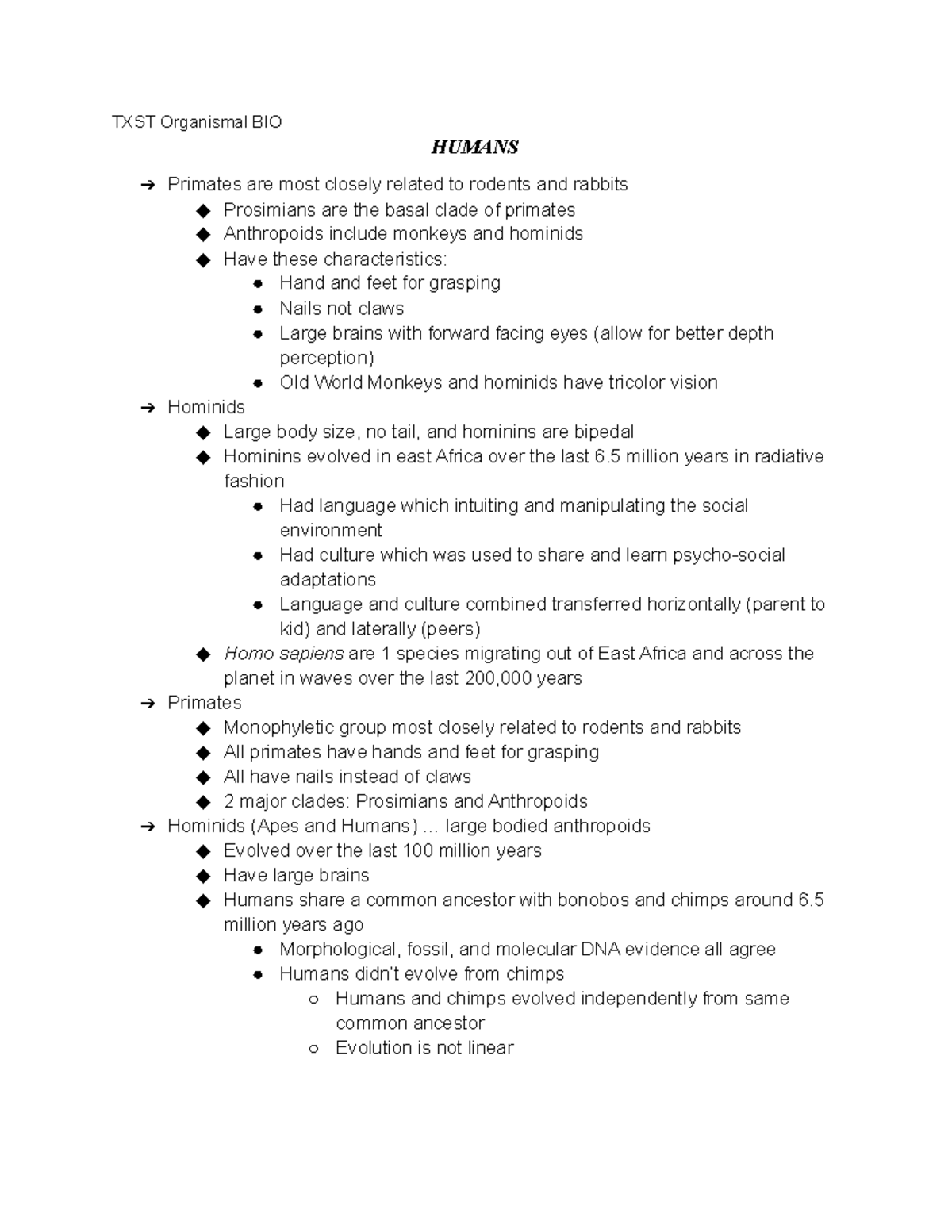 Humans - Covers human evolution throughout time including the ...