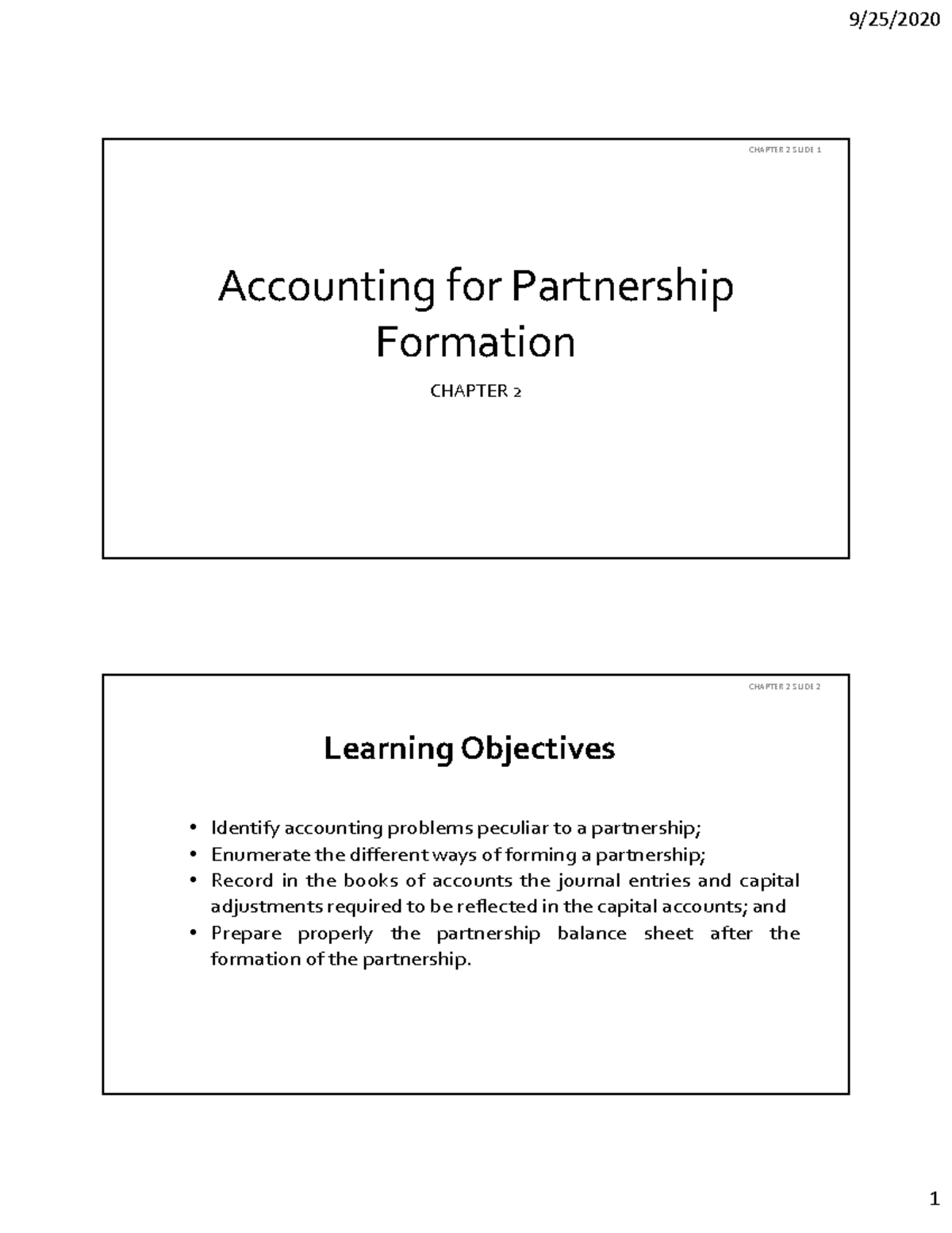 Partnership-Formation - A ccou nting for Partnership Form ation CH A ...