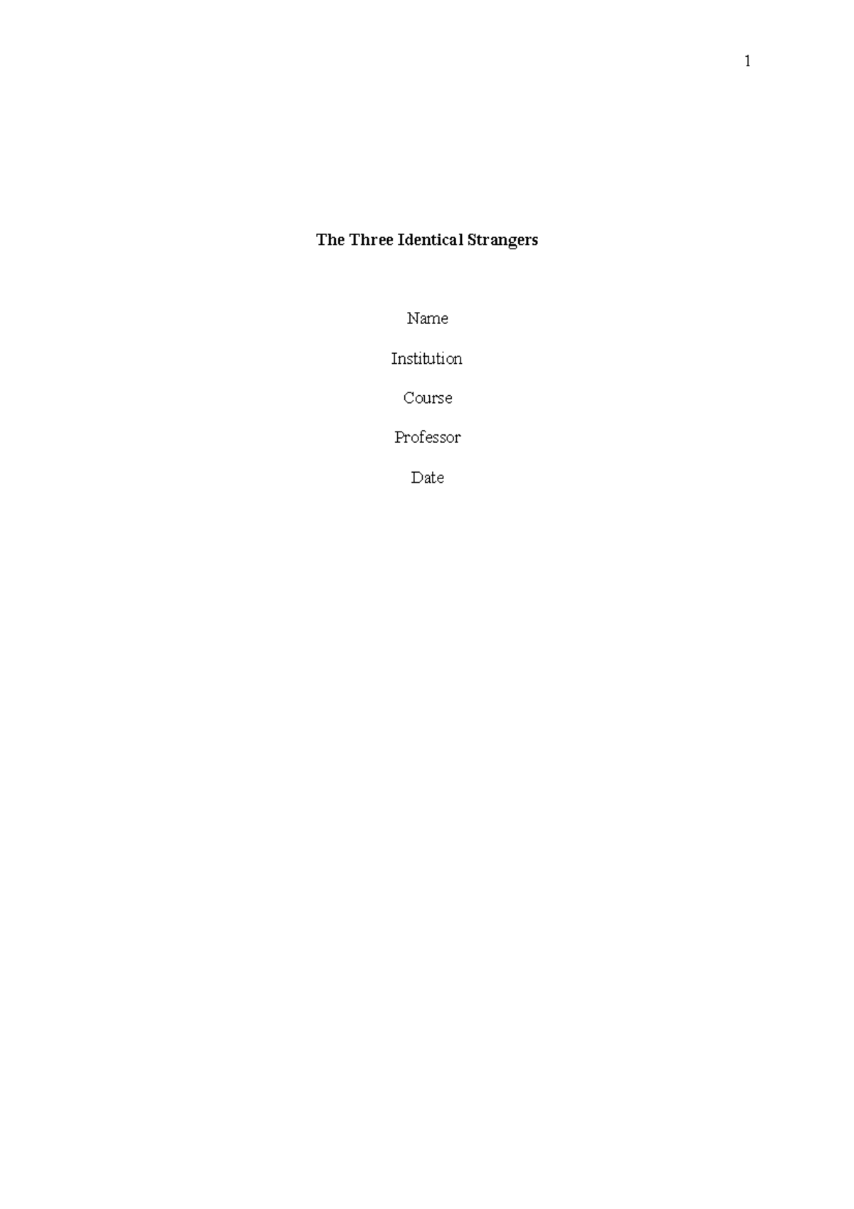 Order 125384404 - The Three Identical Strangers - The Three Identical ...