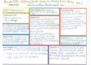 Pharmacology Drug Cards 5 - NSG 124 - Studocu