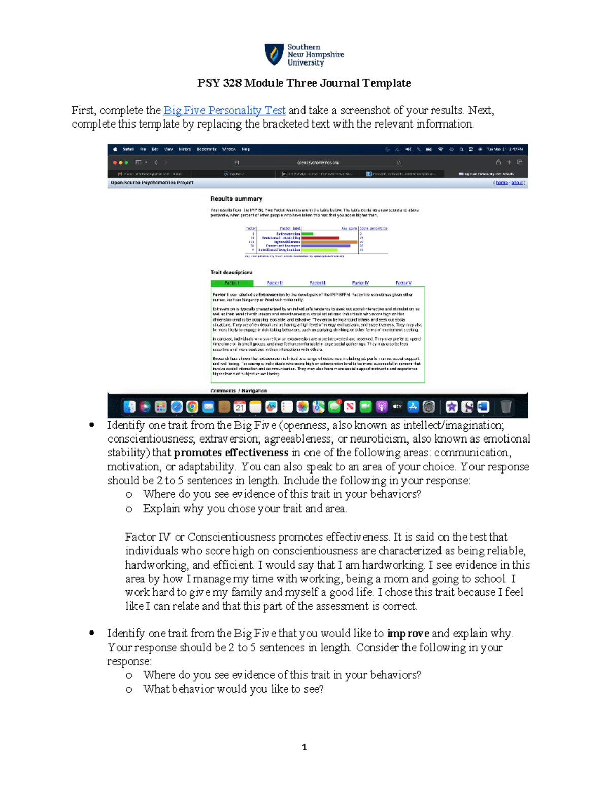 PSY 328 Module Three Journal Edwards - PSY 328 Module Three Journal ...