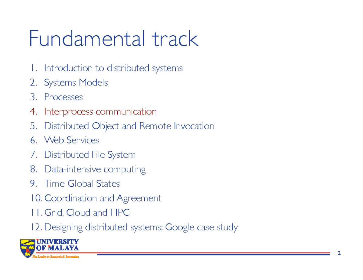 CH 4 Communication DISTRIBUTED SYSTEM AND PARALLEL PROGRAMMING ...