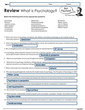 Personal Psychology I - Unit 1 Critical Thinking - How might studying ...