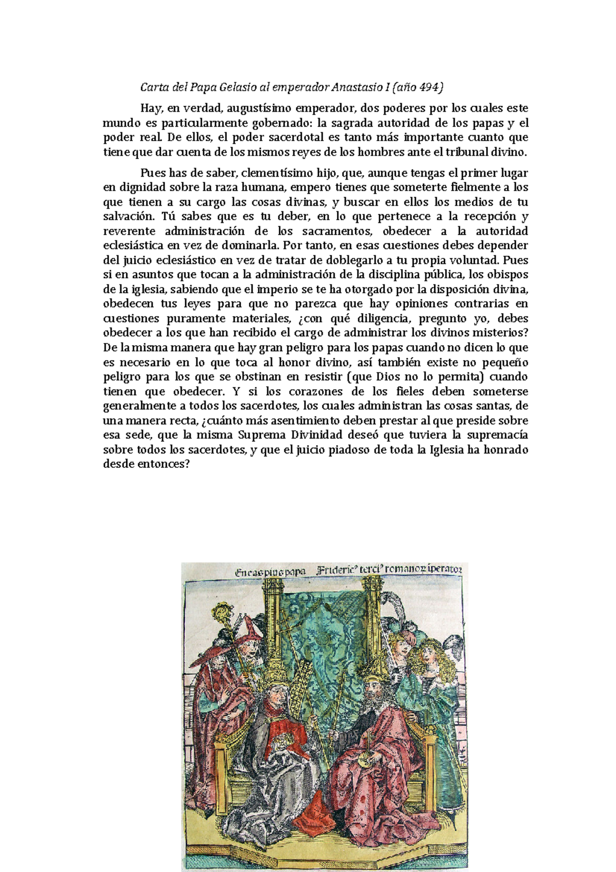 Carta del Papa Gelasio al emperador Anastasio I-1 - - Studocu