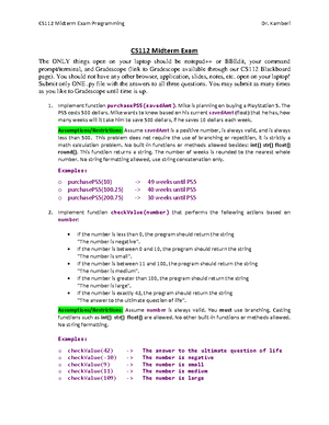 CS112 SP23 Assignment Basics - CS 112 – Assignment Basics Each assignment has some similar - Studocu