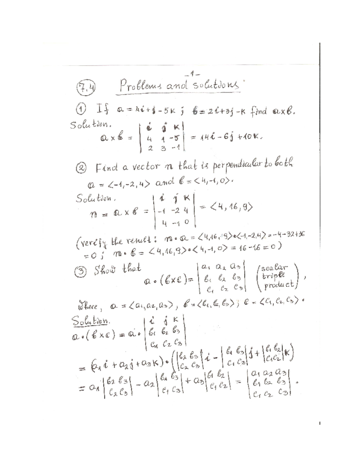 7 4 Cross Product Problems And Solutions ENGR 233 Studocu 7 4 Cross Product Problems And Solutions ENGR 233 Studocu