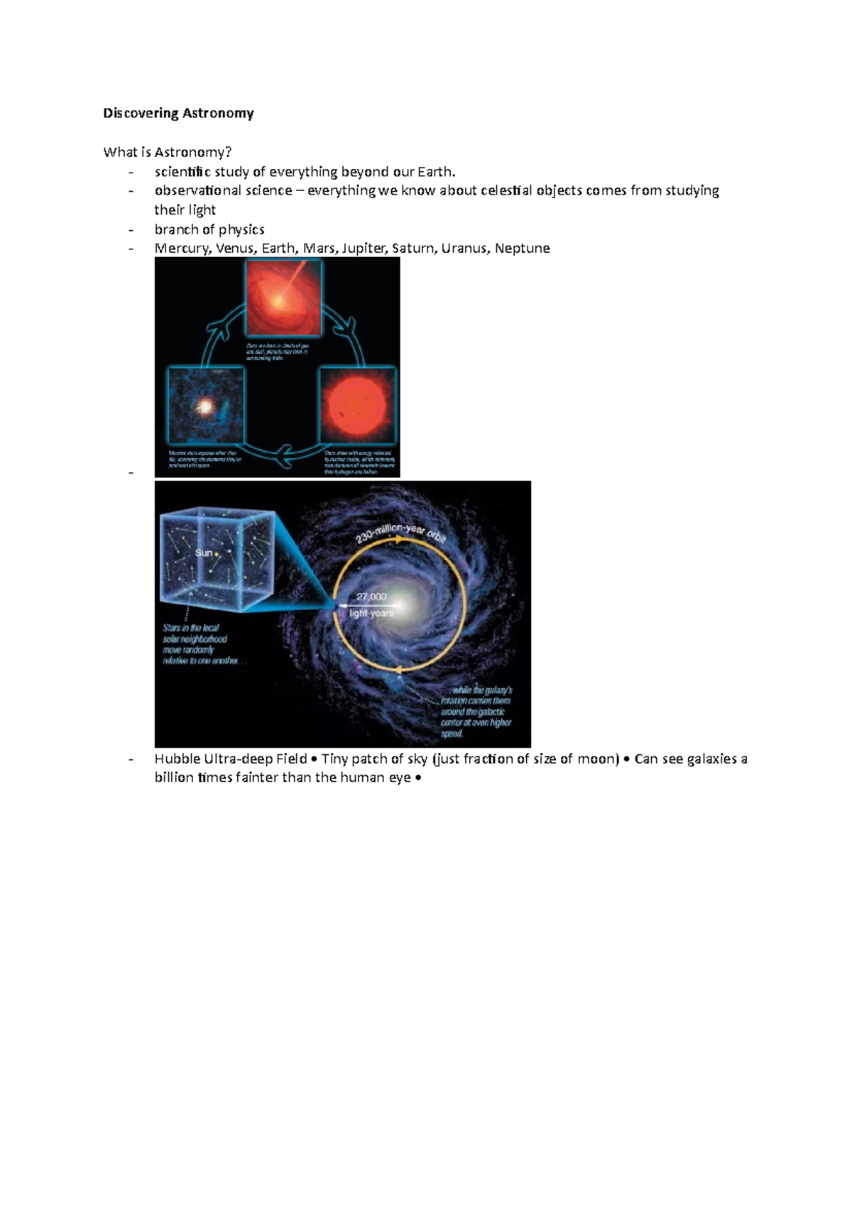 Discovering Astronomy Sem 1 - Discovering Astronomy What is Astronomy ...