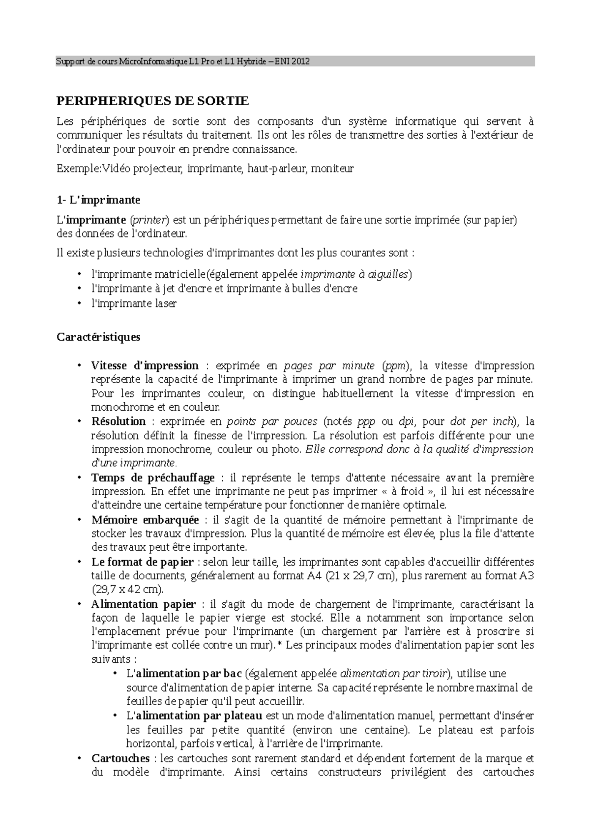 Micro Info part3 - UUYU - Support de cours MicroInformatique L1 Pro et ...