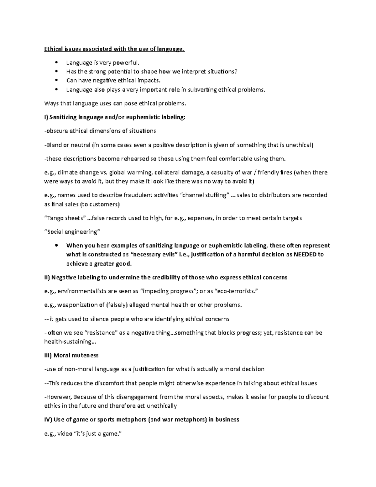 Ethical issues associated with the uses of language - Language is very ...