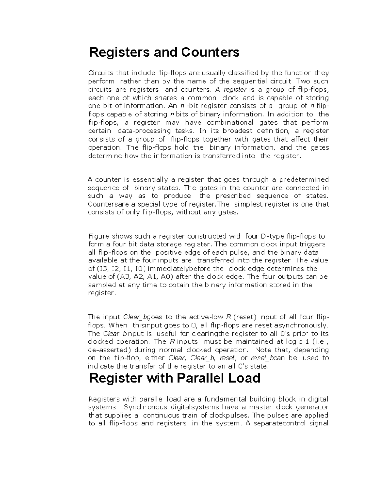 Registers and Counters - Registers and Counters Circuits that include ...