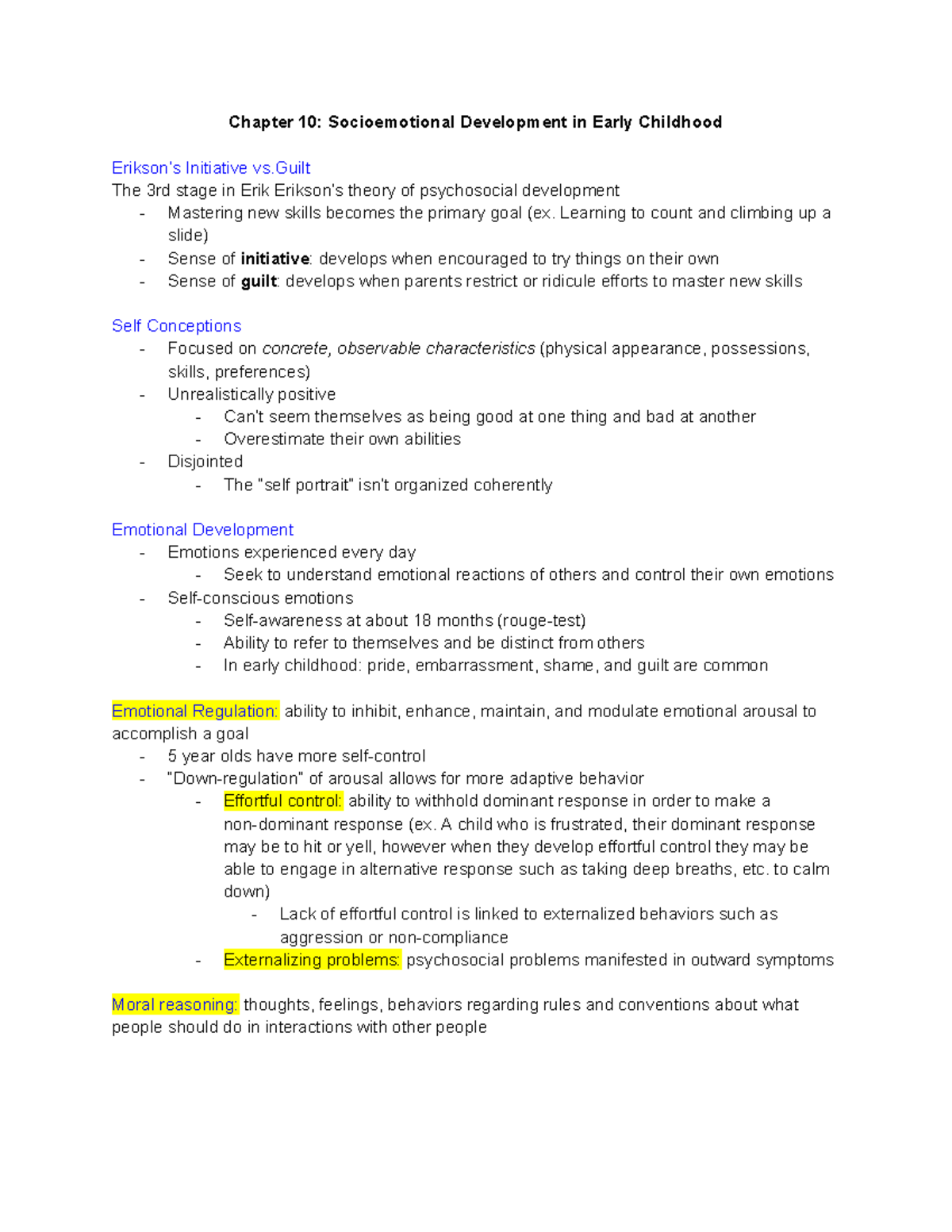 Chapter 10: Socioemotional Development in Early Childhood - Learning to ...