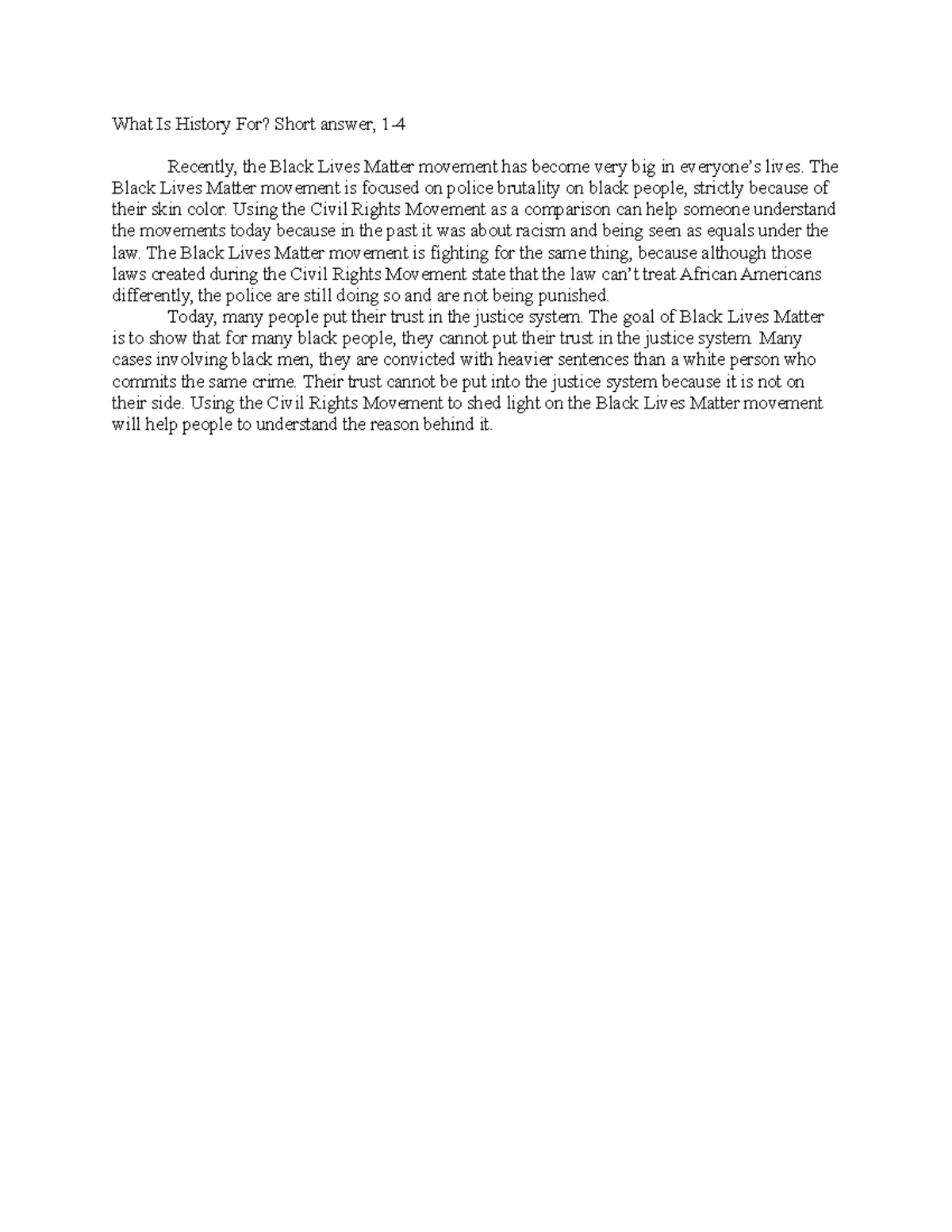 What Is History For Short Answer HIS100 - What Is History For? Short ...