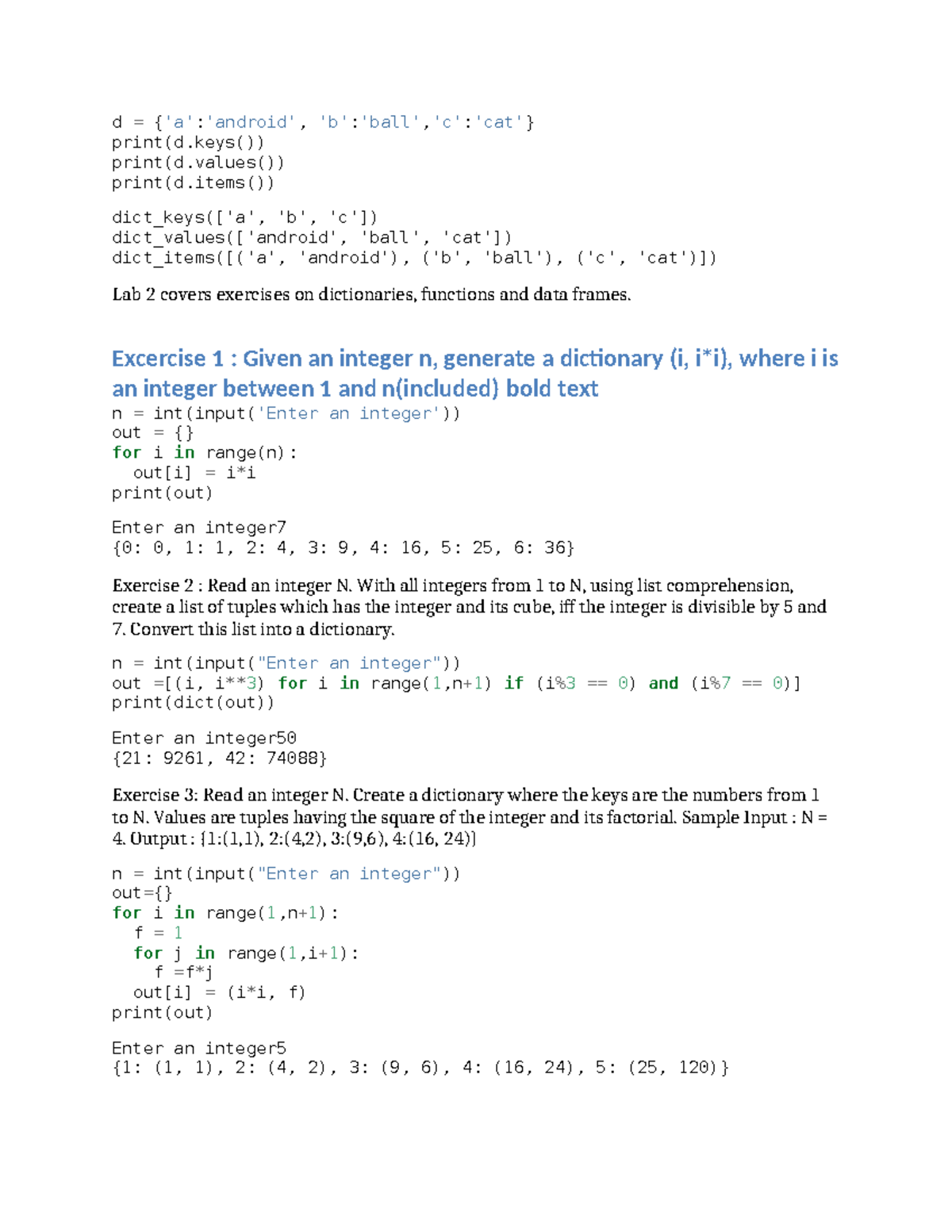 Lab2 solutions con - lab - d = {'a':'android', 'b':'ball','c':'cat ...