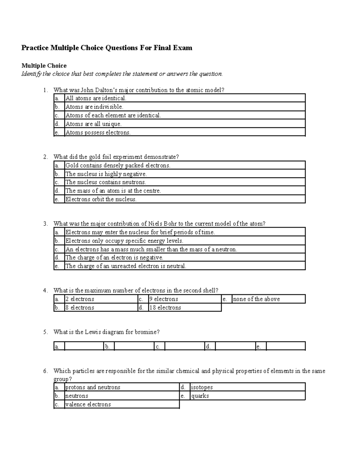 01 - Practice Multiple Choice For Exam-1 - Practice Multiple Choice ...