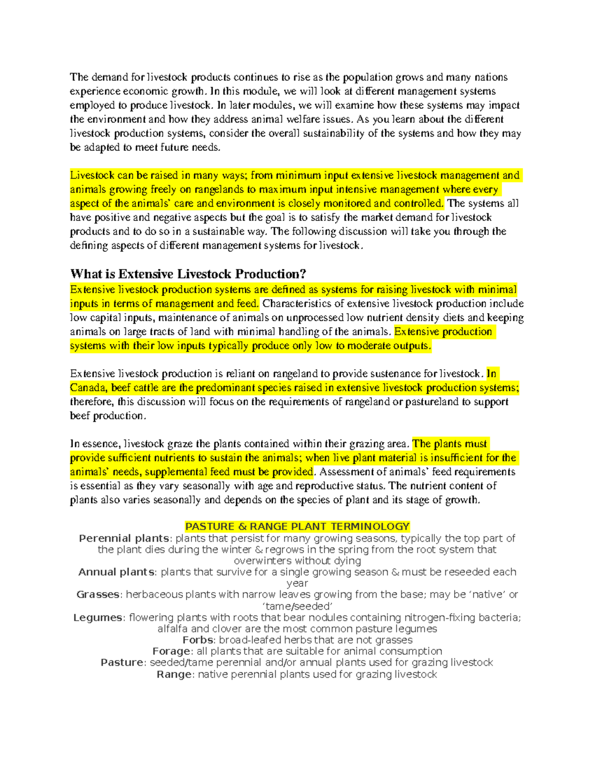Module 5 - Lecture notes 5 - The demand for livestock products ...