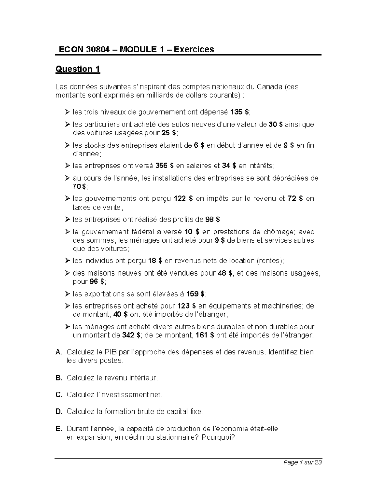 Molue 1 - module 1 cours stratégie de l'entreprise - Page 1 sur 23 ECON ...