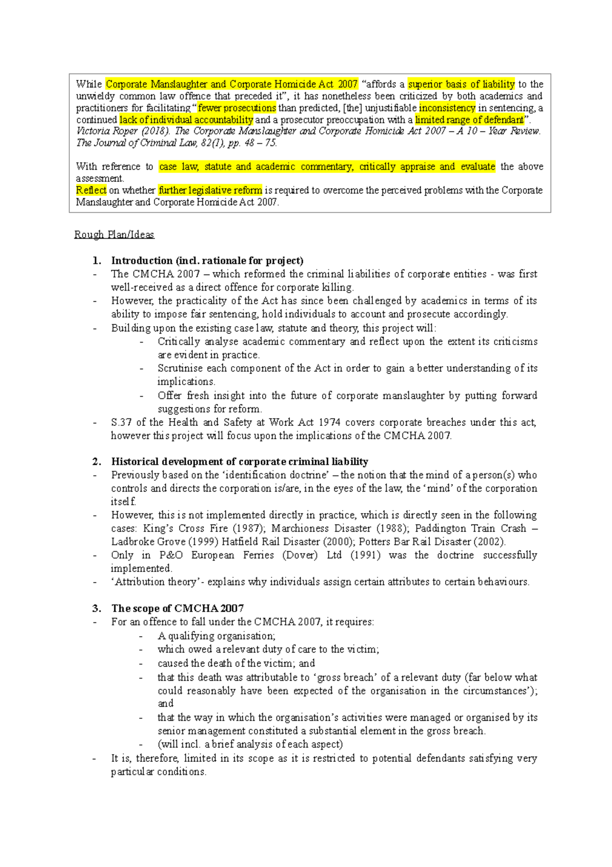 GDL Dissertation Plan - GDL - BPP - Studocu