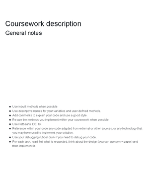 Coursework Specification - Handed Out: Friday 27 October 202 3 Due Date ...