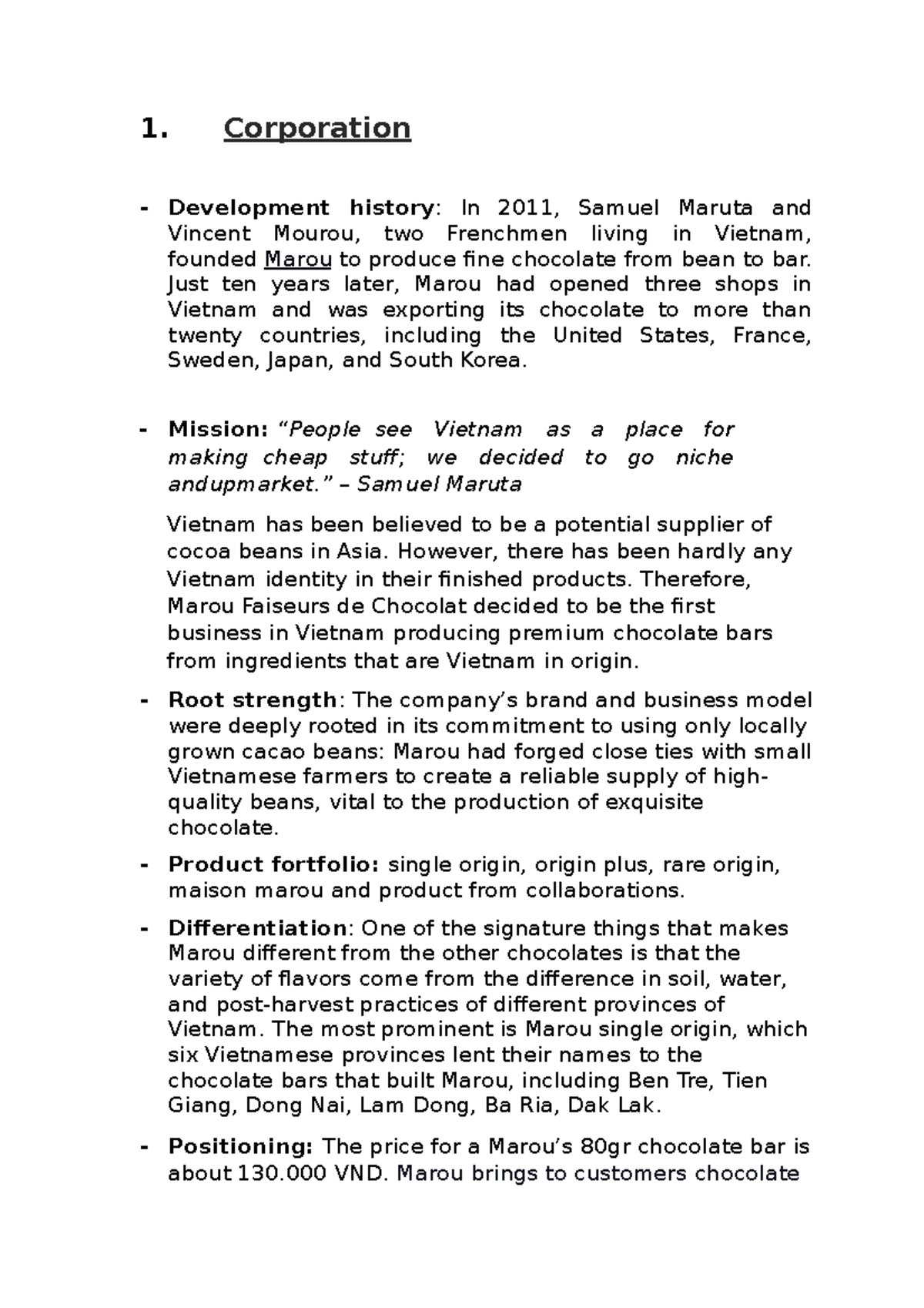 Imc - vdvfscccccccc - 1. Corporation Development history: In 2011 ...