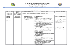 ESP MELCs Grade 6 - ttt - Grade Level: Grade 6 Subject: Edukasyon sa ...