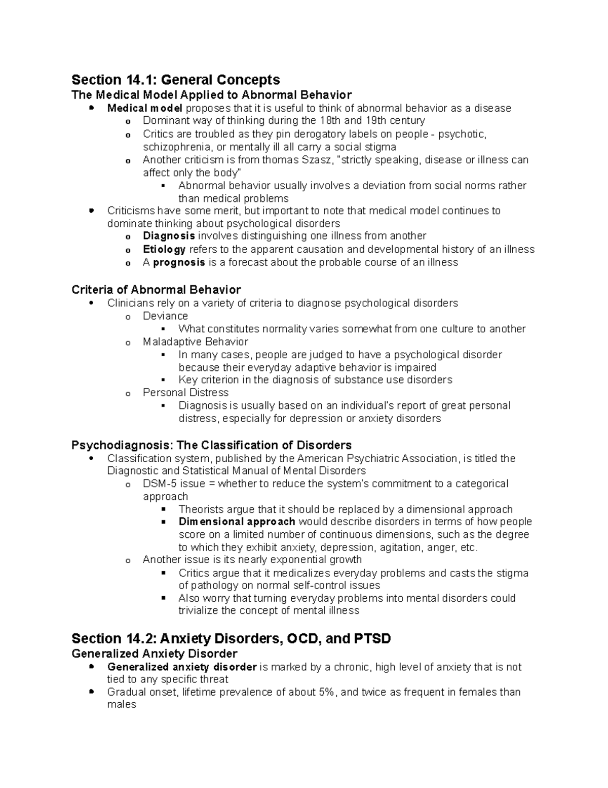 Test 3 Material 2 - PSYC 202 Lecture Notes - Section 14: General ...
