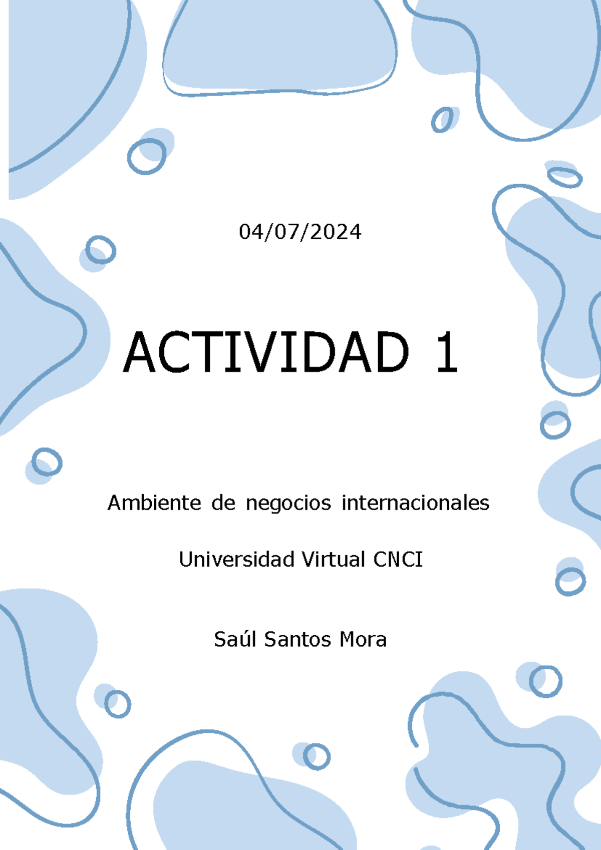 Documento A4 Portada Trabajo Final de Grado Creativo Azul - Sistemas ...