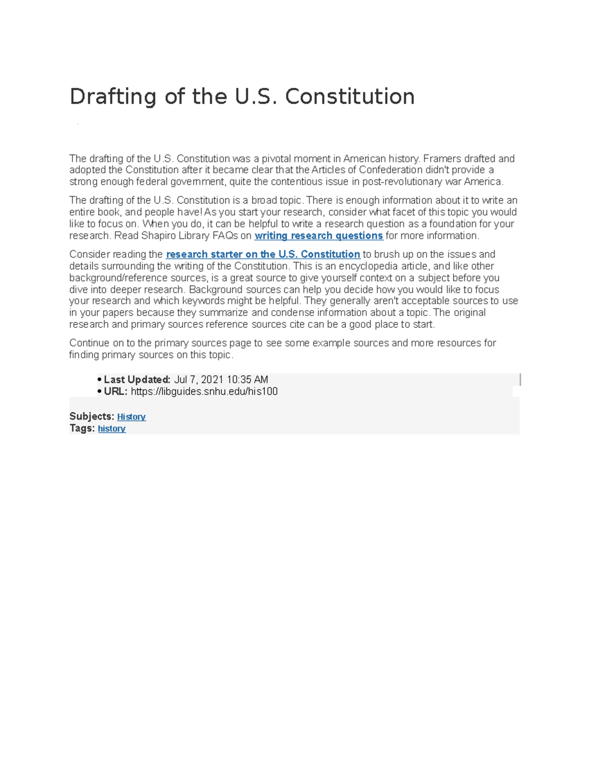 Drafting of the U - yes - Drafting of the U. Constitution The drafting ...