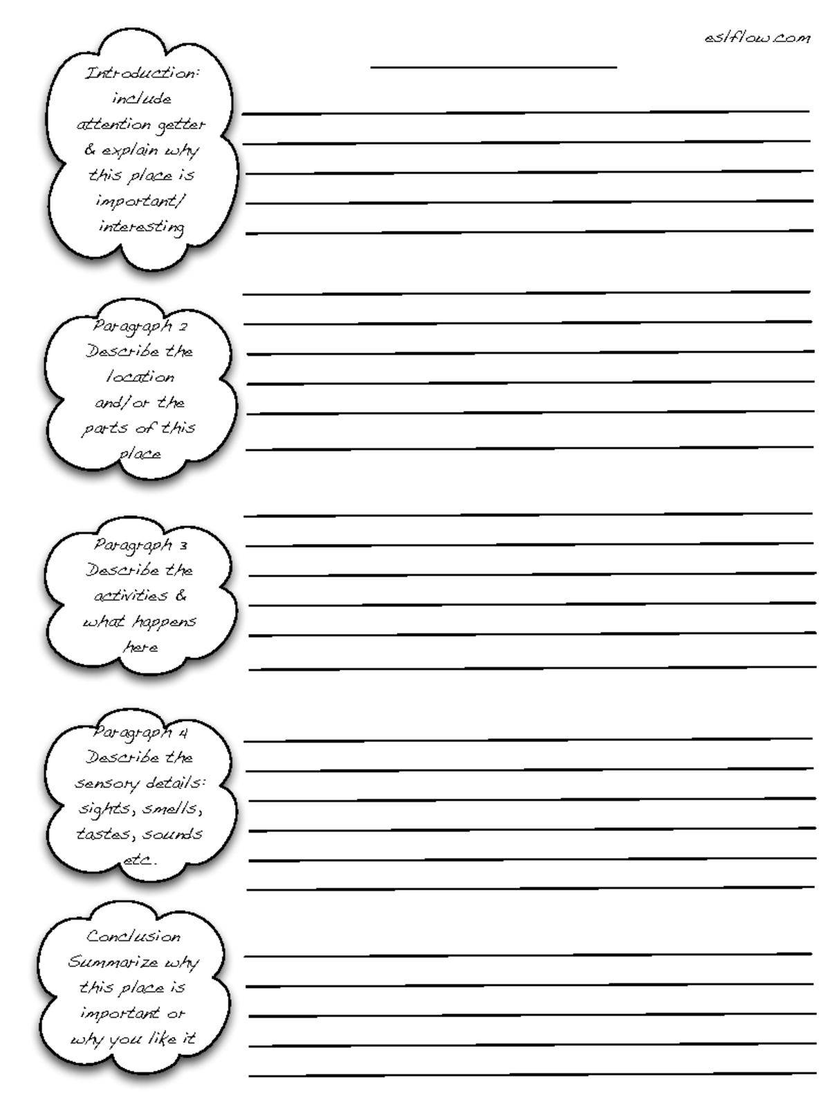 Descriptive essay writing template - Intermediate Composition ...