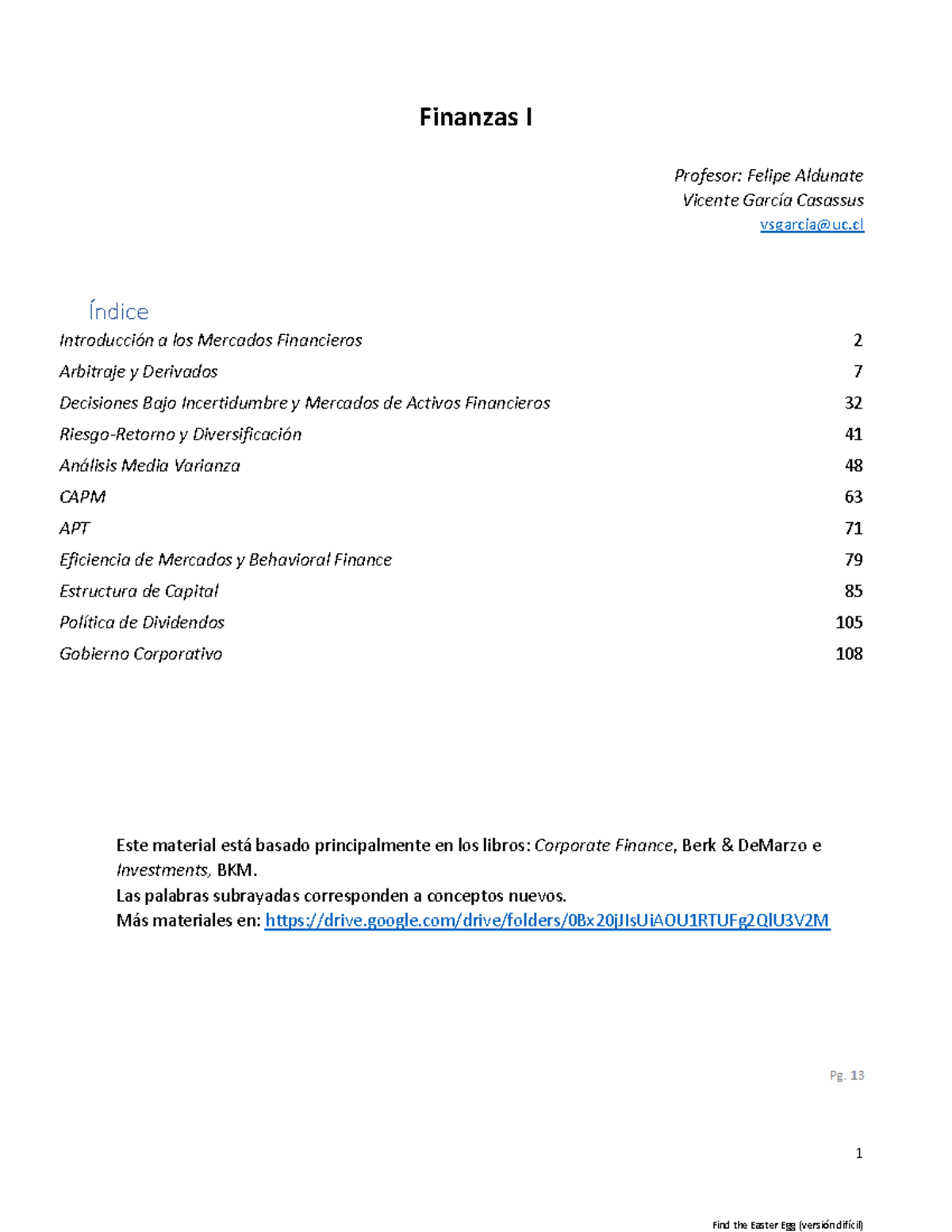 Finanzas I Felipe Aldunate Warning Tt Undefined Function 32 Warning Tt Undefined