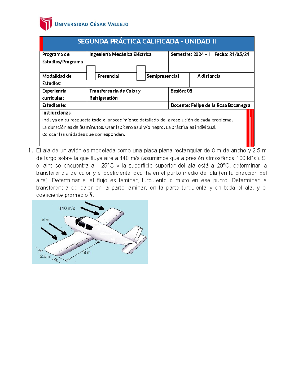 Segunda Practica calificada Transfer - SEGUNDA PRÁCTICA CALIFICADA ...