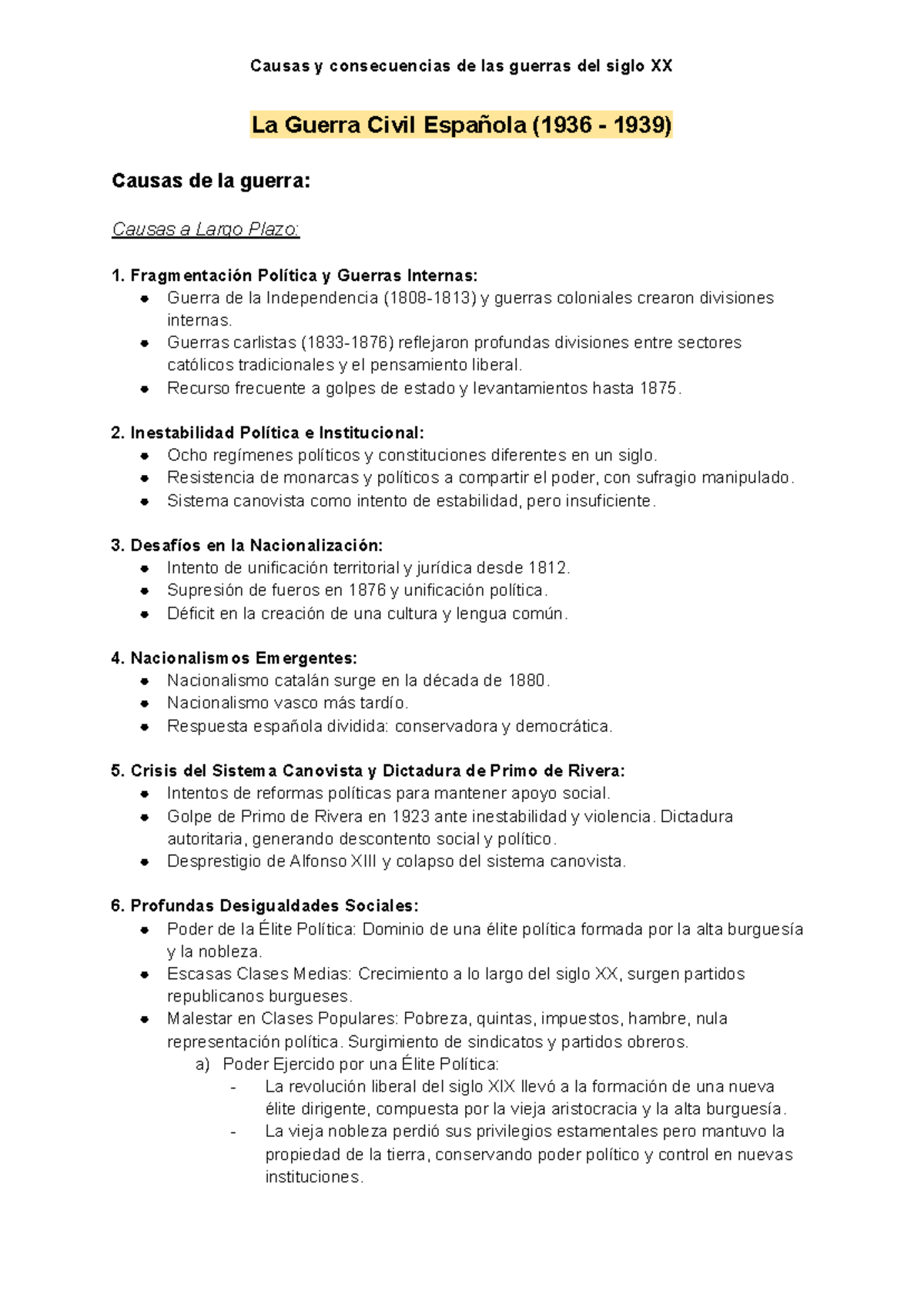 La Guerra Civil Española (1936 - 1939) - La Guerra Civil Española (1936 ...