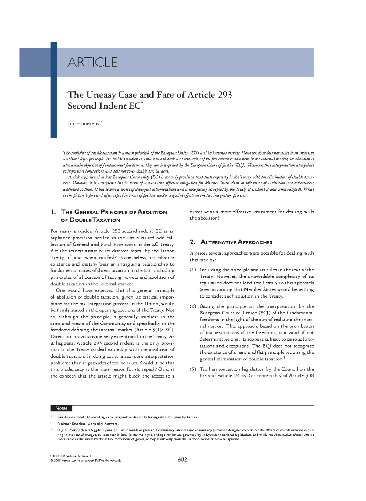 Artigo 293 Tratado - Notes Based on our book ‘EG-Verdrag en rechtspraak ...