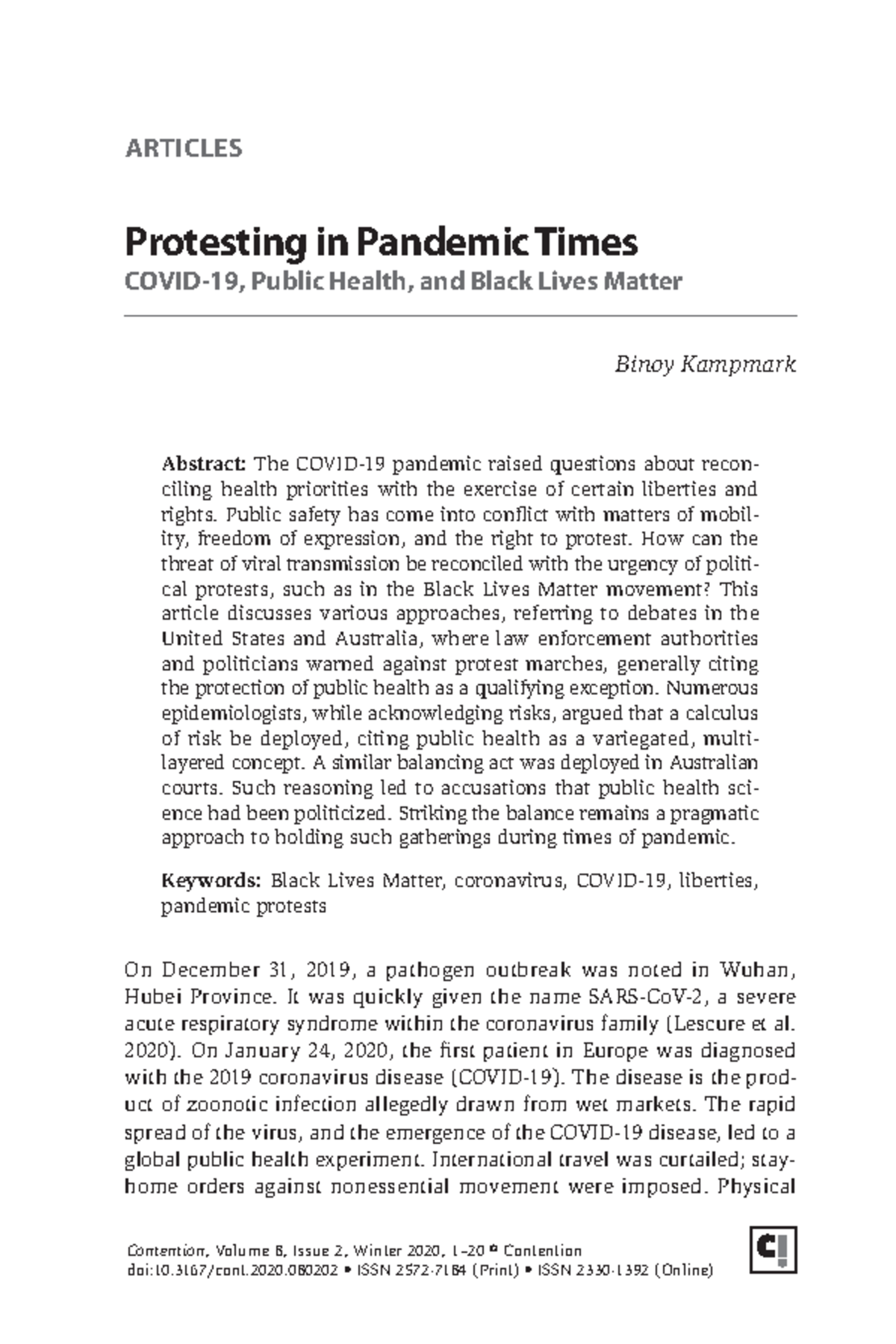 [23301392 - Contention] Protesting in Pandemic Times - Contention ...