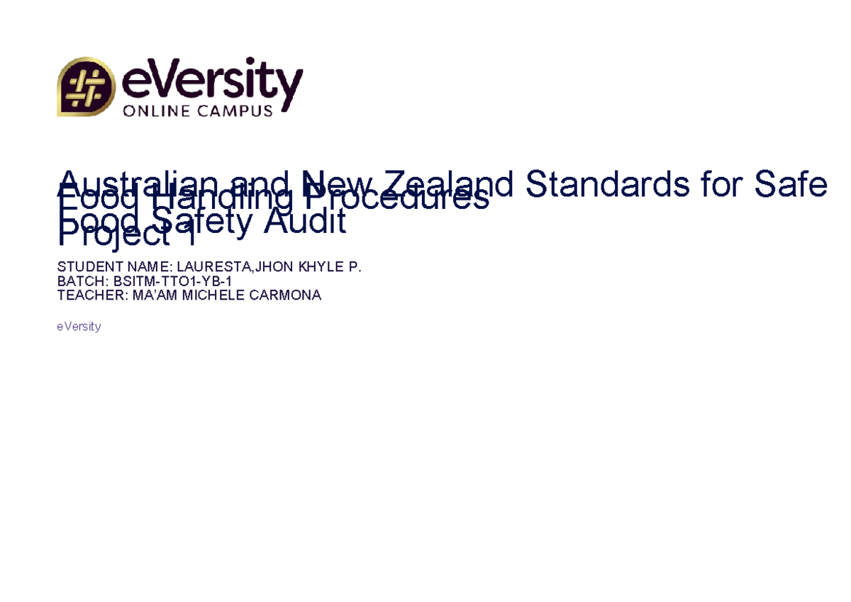 ORIG TEMP OF Project 1 - Australian and New Zealand Standards for Safe ...