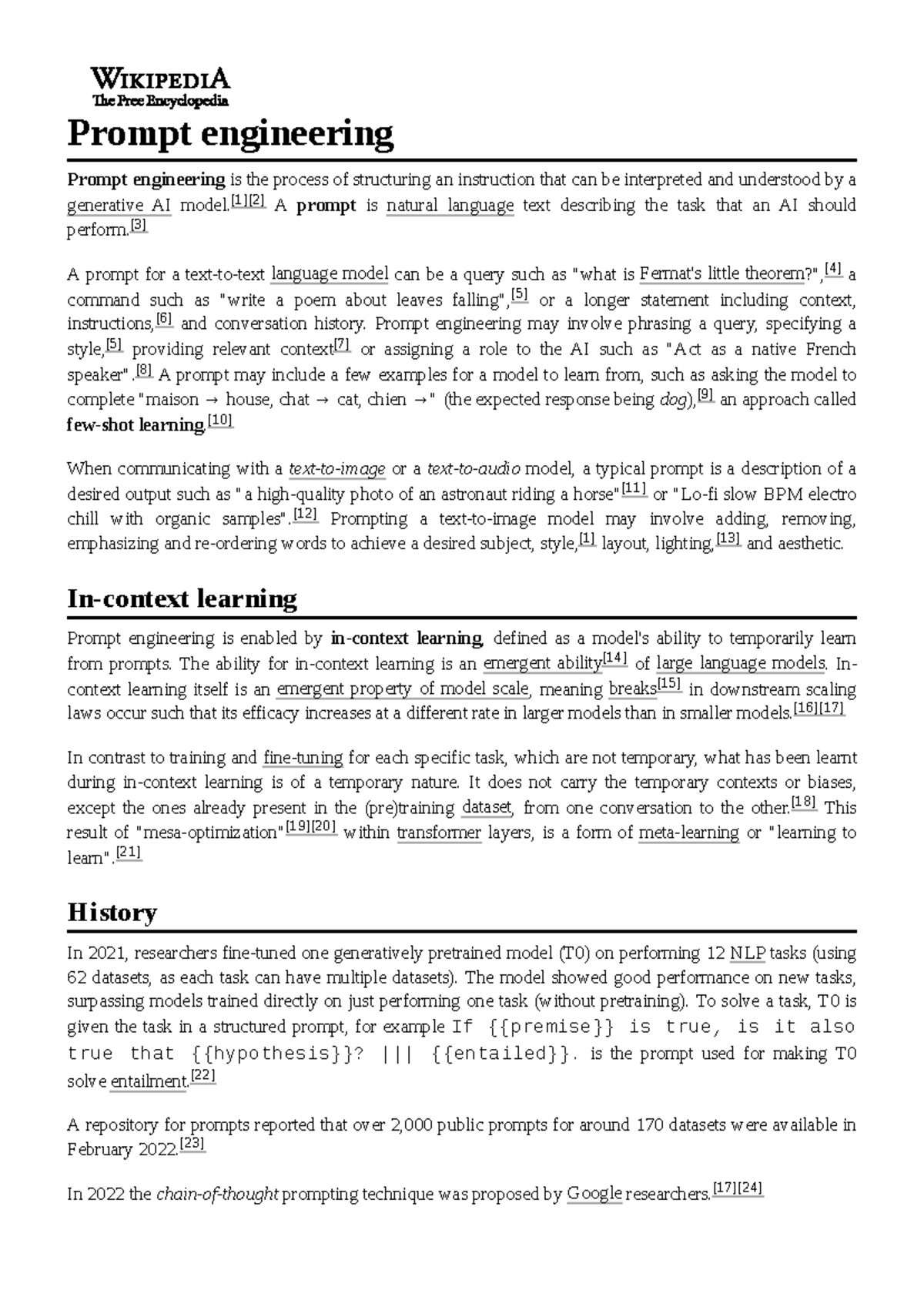 Prompt engineering - Prompt engineering Prompt engineering is the ...