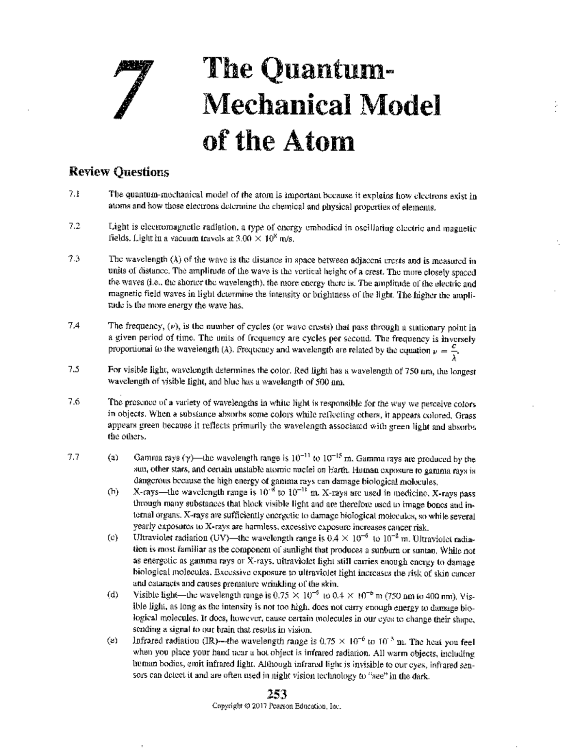Chapter 7 Chemistry summaries. Notes for chem - 7 The Mechanical Model ...