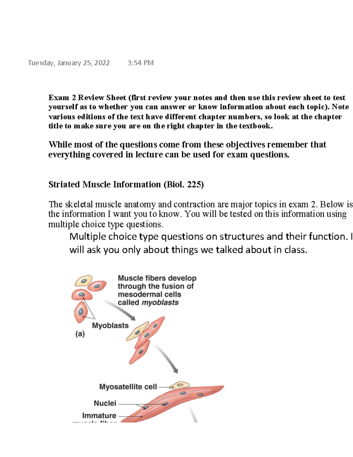 Exam 2 Review - Combination of all study information and materials ...