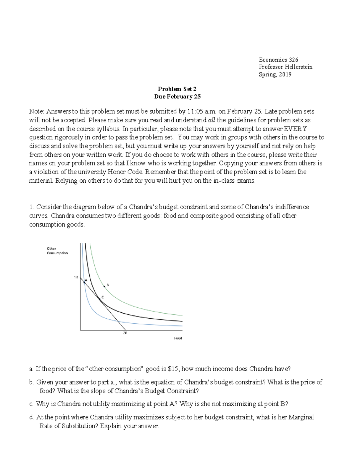 Problem Set 2 Econ 326 Spring 2019 - Economics 326 Professor ...