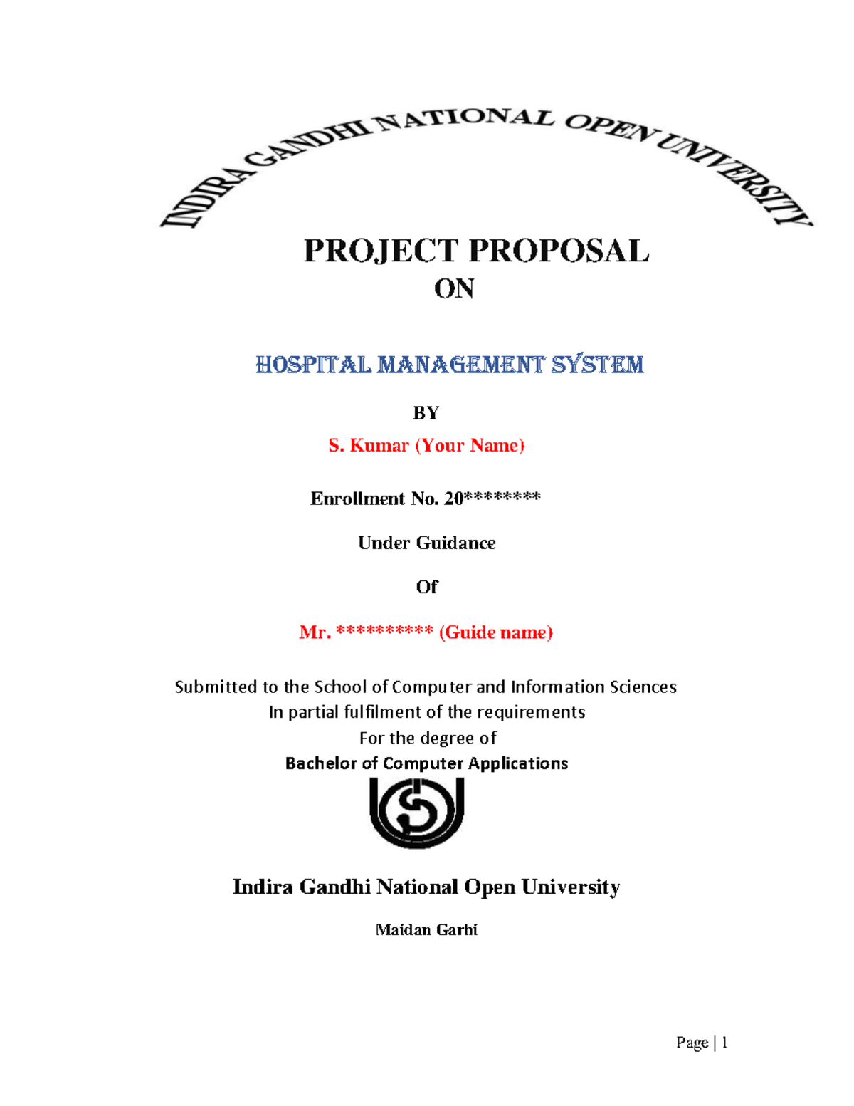 1623333009143 Hospital Management System Synopsis FREE Sample - PROJECT ...