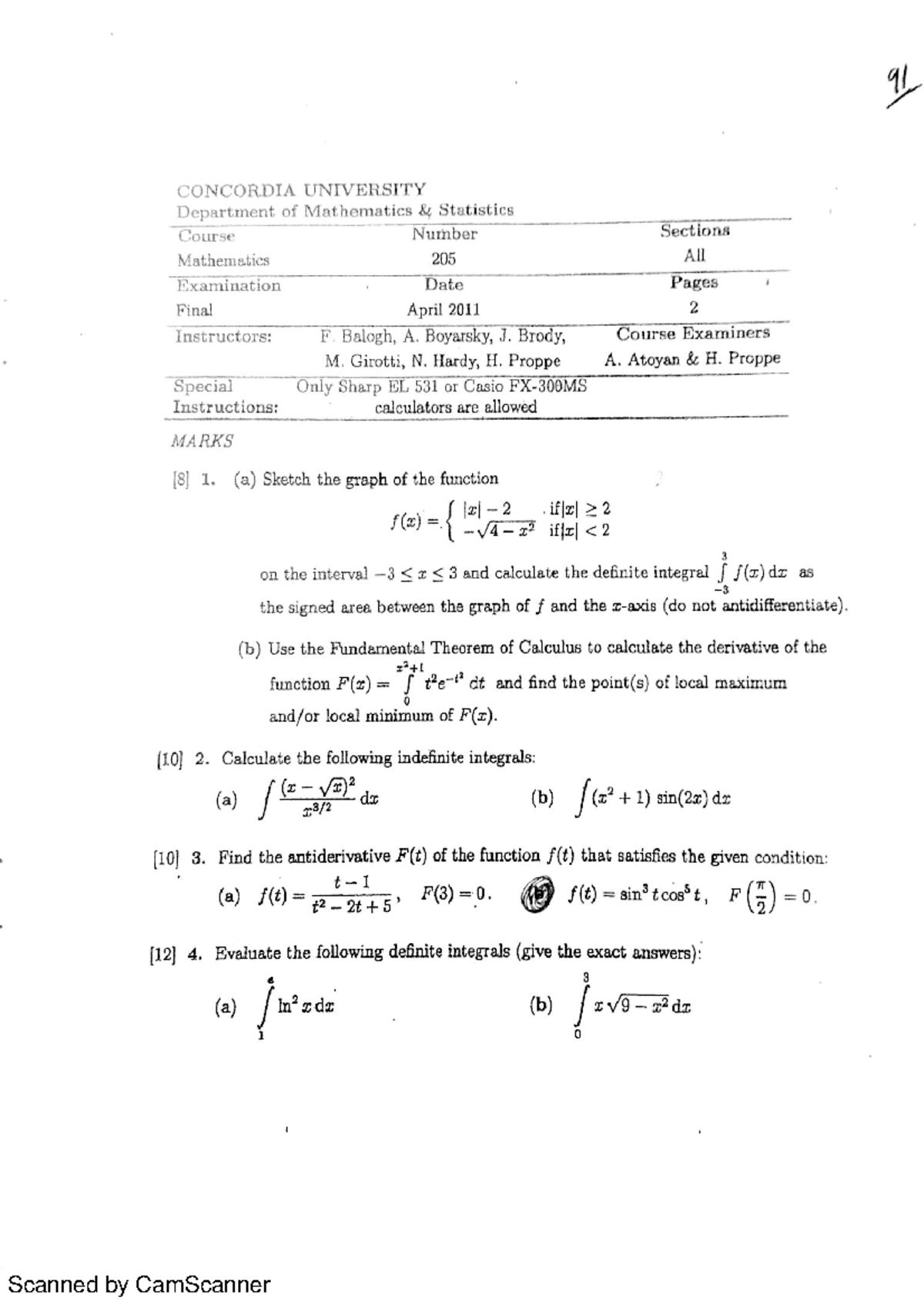 MATH 205 - Final (2011-W) - MATH 205 - Scanned by CamScanner Scanned by ...