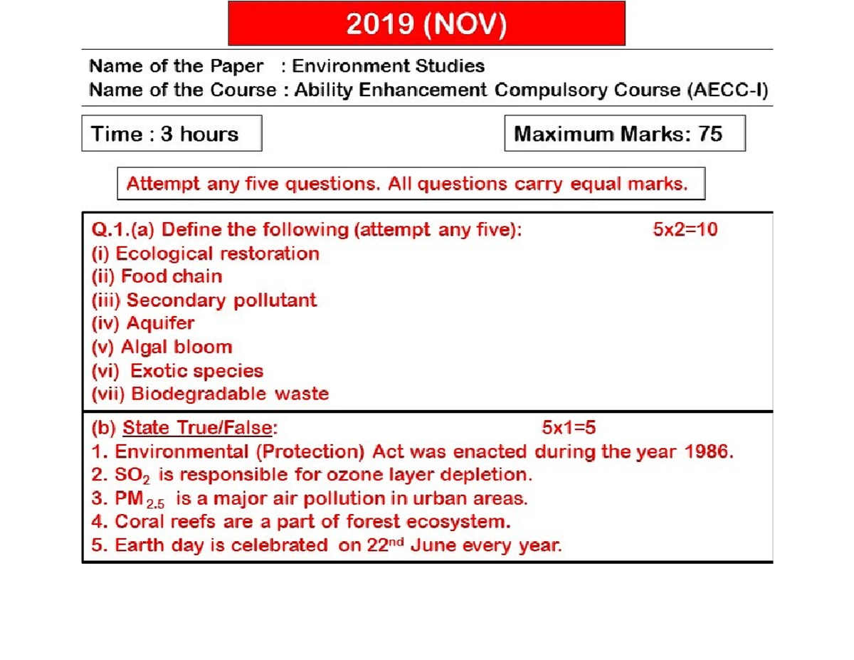 2019 Nov - Science papers - B.Sc(P) Physical Science - Studocu