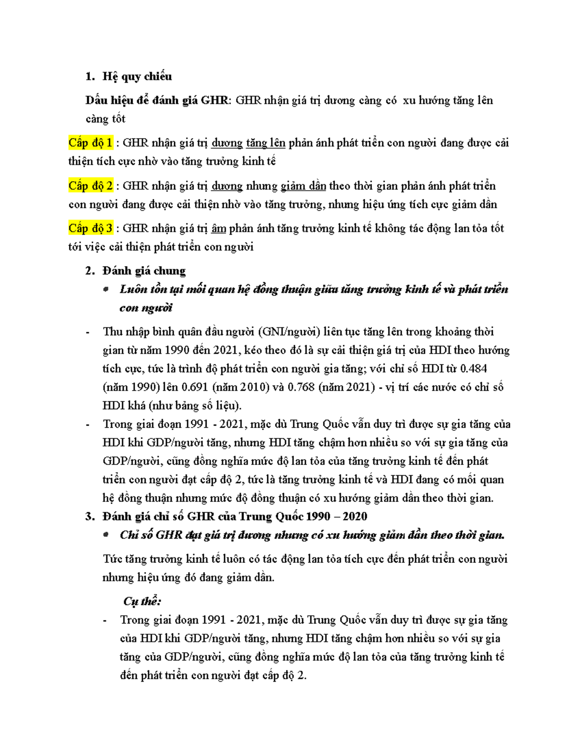 đánh giá chỉ số GHR Trung Quốc - Hệ quy chiếu Dấu hiệu để đánh giá GHR ...