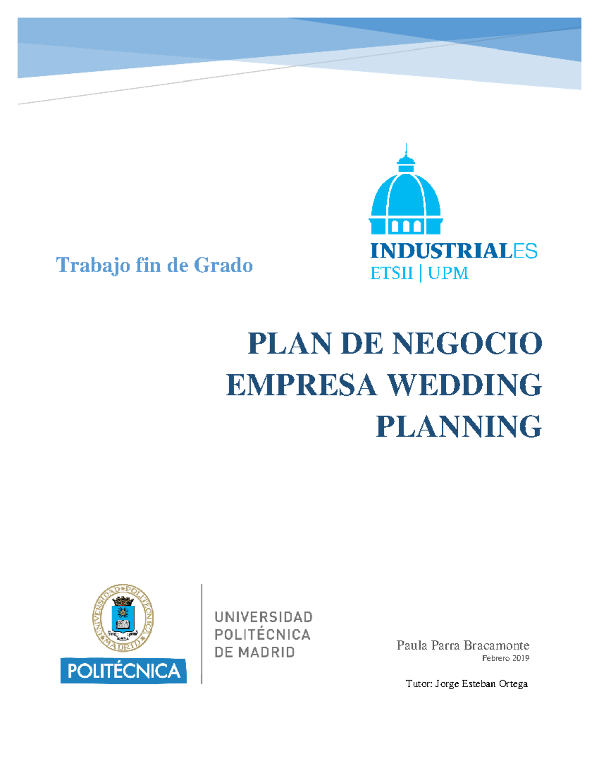 TFG Paula Parra Bracamonte - PLAN DE NEGOCIO EMPRESA WEDDING PLANNING ...