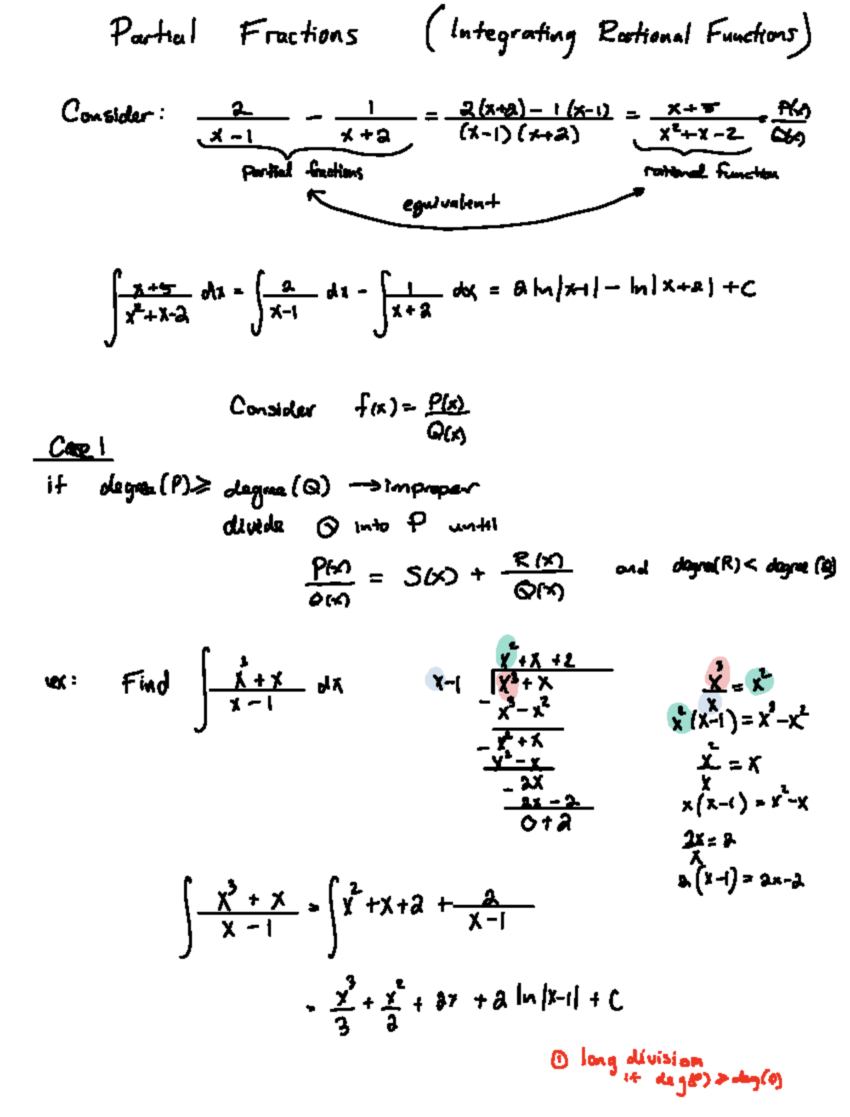 Lecture 10 - partial fractions 1 - Partial Fractions Integrating ...