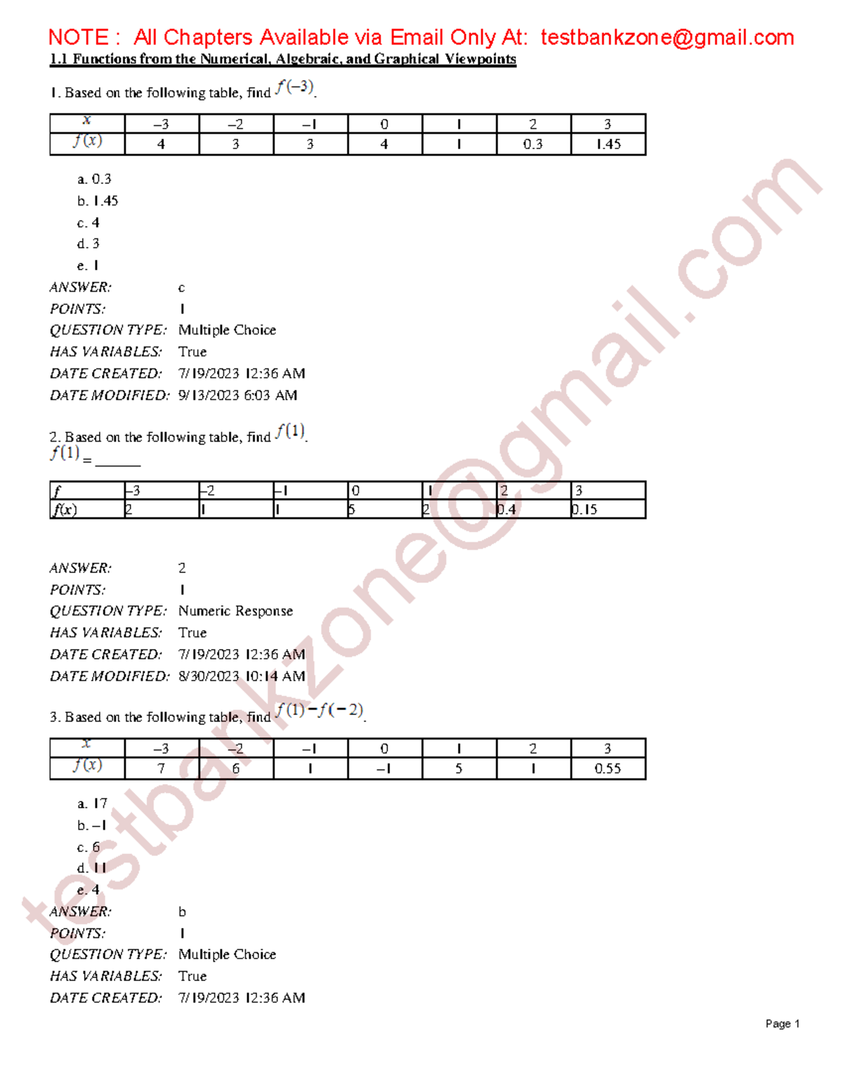 Test Bank and Solutions For Applied Calculus, 8th Edition by Stefan ...