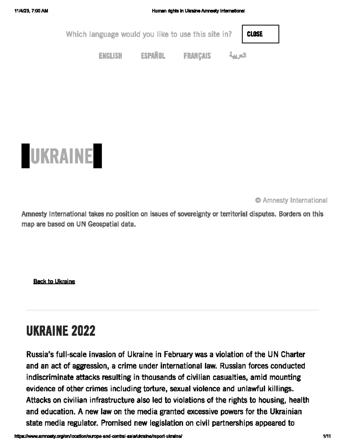 Ukraine report - sdgsd - Early language development - Studocu