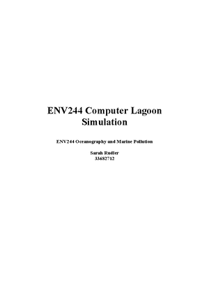 Ocean Outfall Practical Assignment - Ocean Outfall Practical Assignment ...