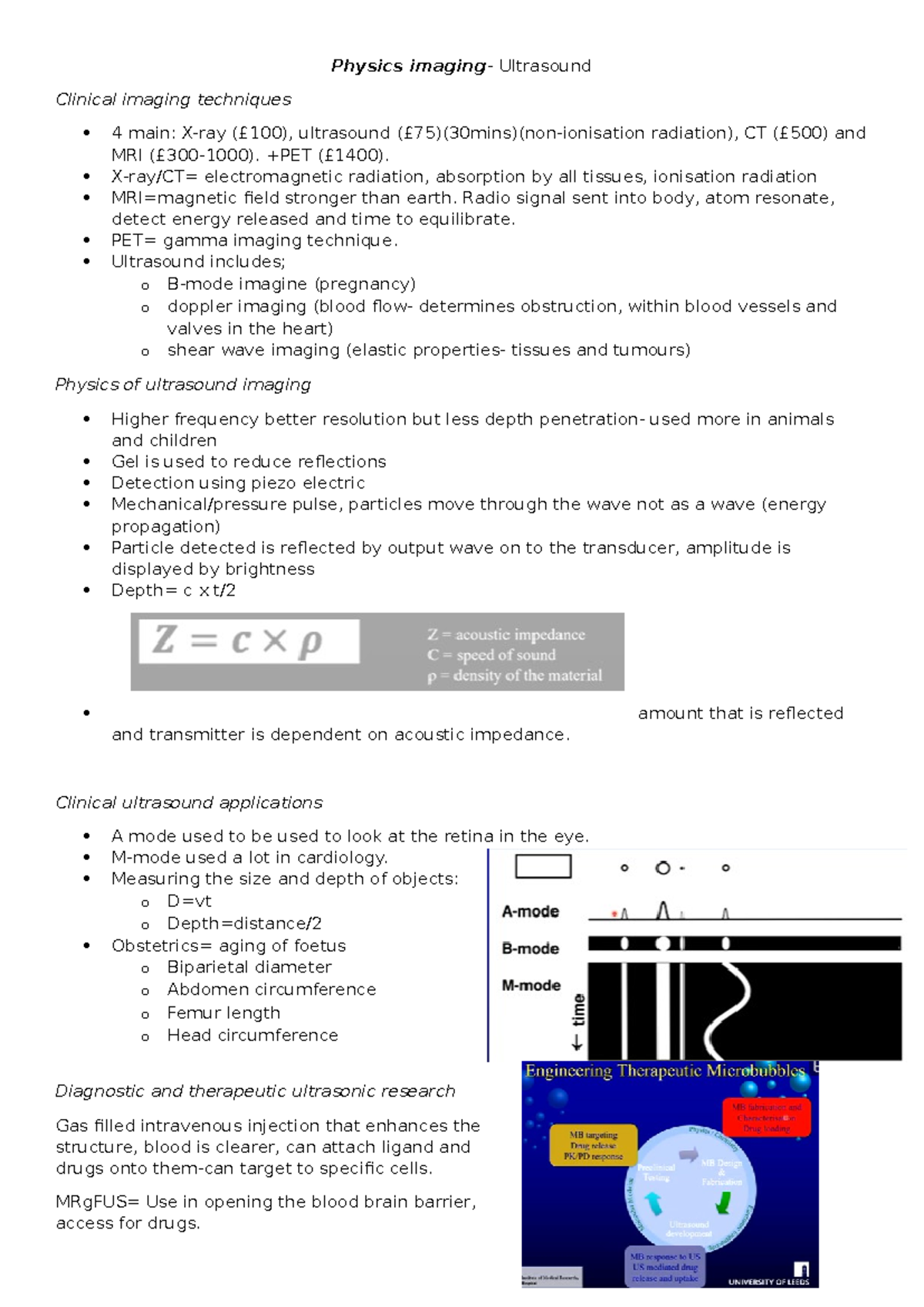 Physics imaging - Semester 2 lecture notes - Physics imaging ...