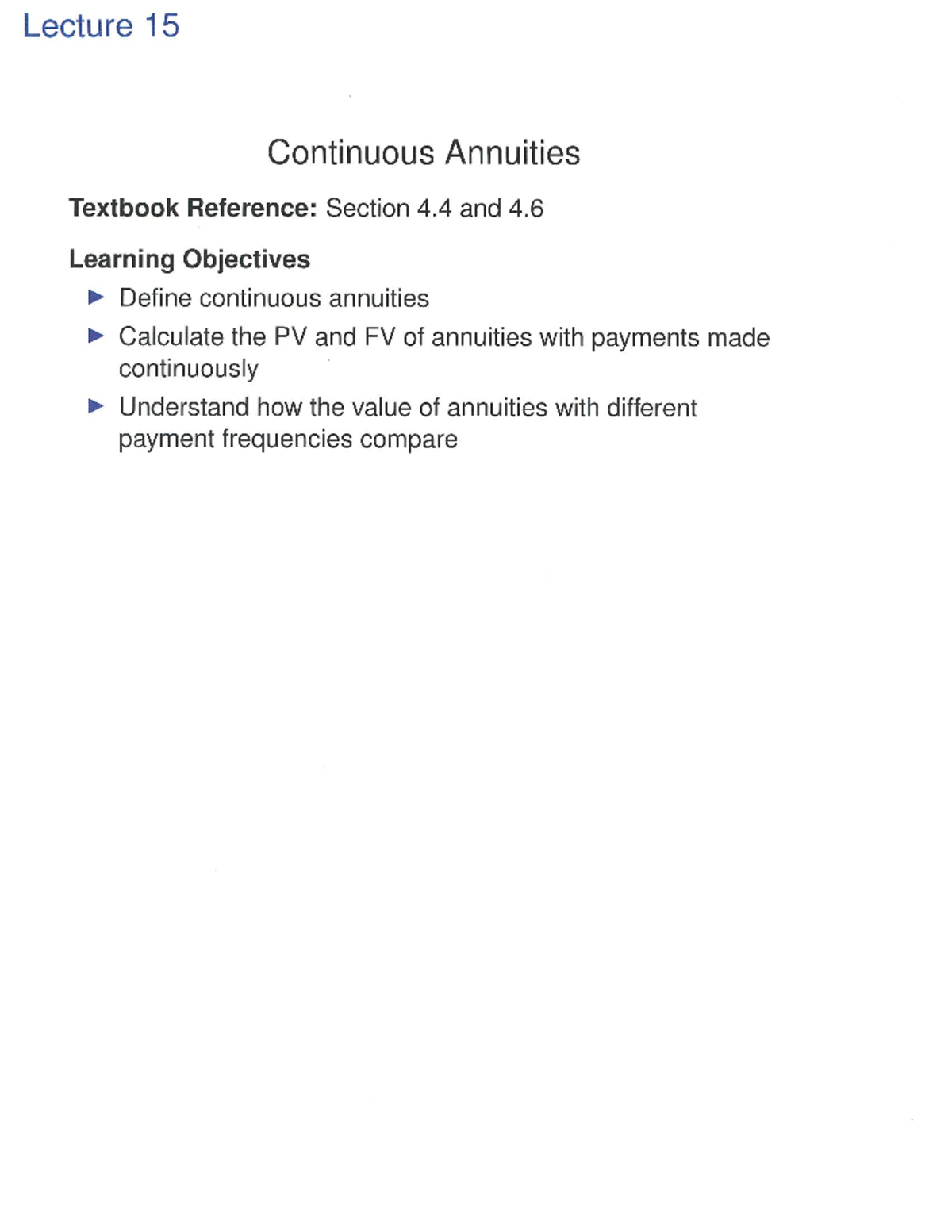 Actsc 231 lecture 15 Oct 16 - Actsc 231 - Studocu